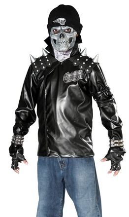 Kids Metal Skull Biker Ghost Rider Halloween Costume | eBay