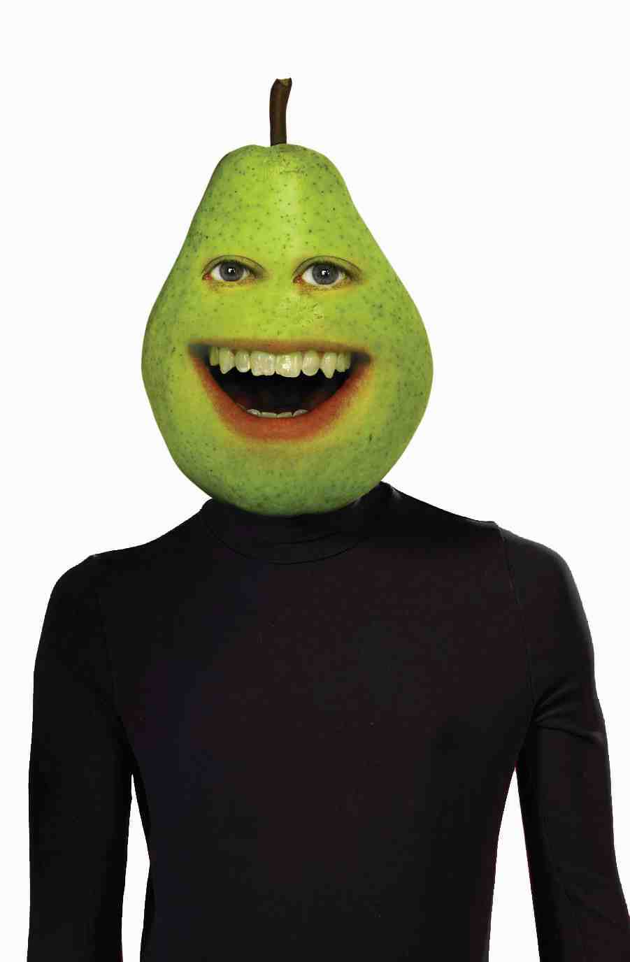 Annoying Orange Halloween Fancy Dress Costume Pear Latex Full Mask | eBay