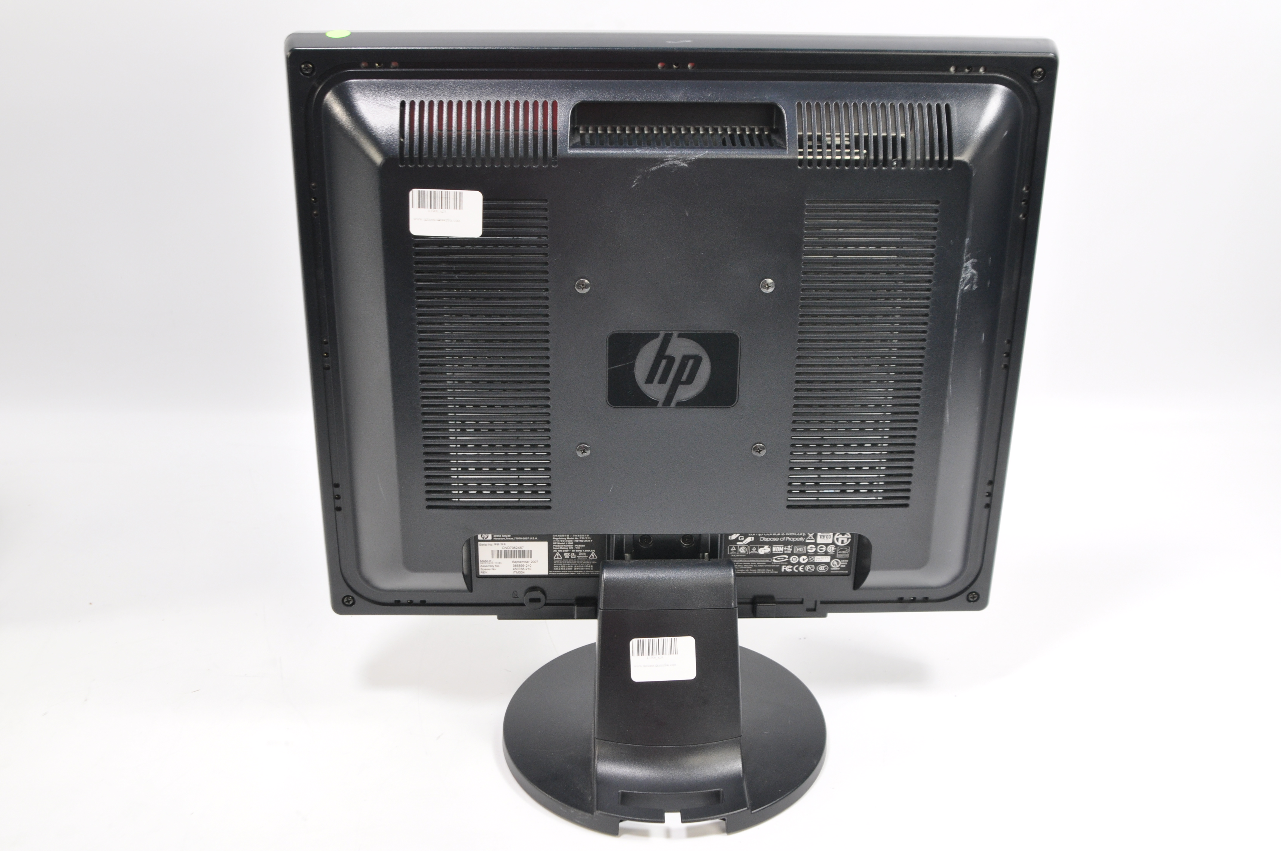 Lot of 2 HP L1906 19" LCD Monitor 500:1 5:4 Aspect Ratio VGA Tilt Stand ...