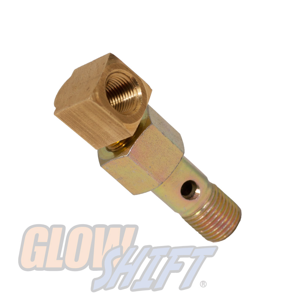 GlowShift Fuel Pressure Gauge Honda Banjo Bolt Adapter M12 X 1 25 To 1 GlowShift Fuel Pressure Gauge Honda Banjo Bolt Adapter M12 X 1 25 To 1