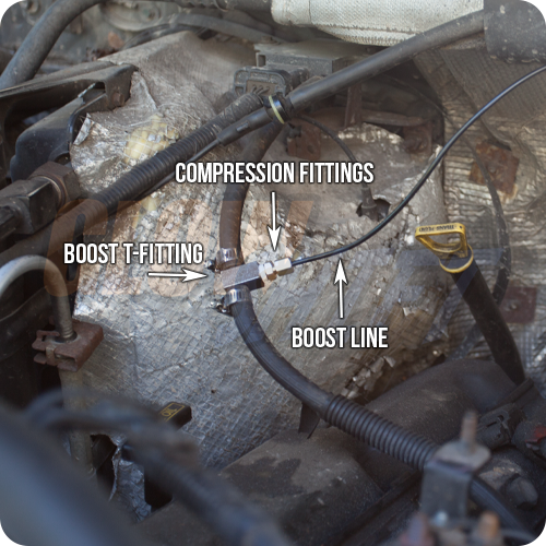 T-FITTING ADAPTER FOR BOOST GAUGES POWERSTROKE MAP LINE BOOST LINE 1 ...