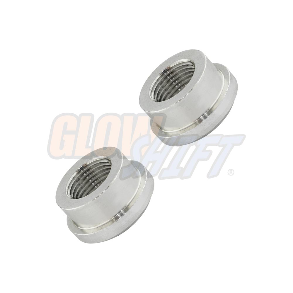 GlowShift 3/8-18 NPT Aluminum Weld-In Bung Set for Air Intake Temp ...