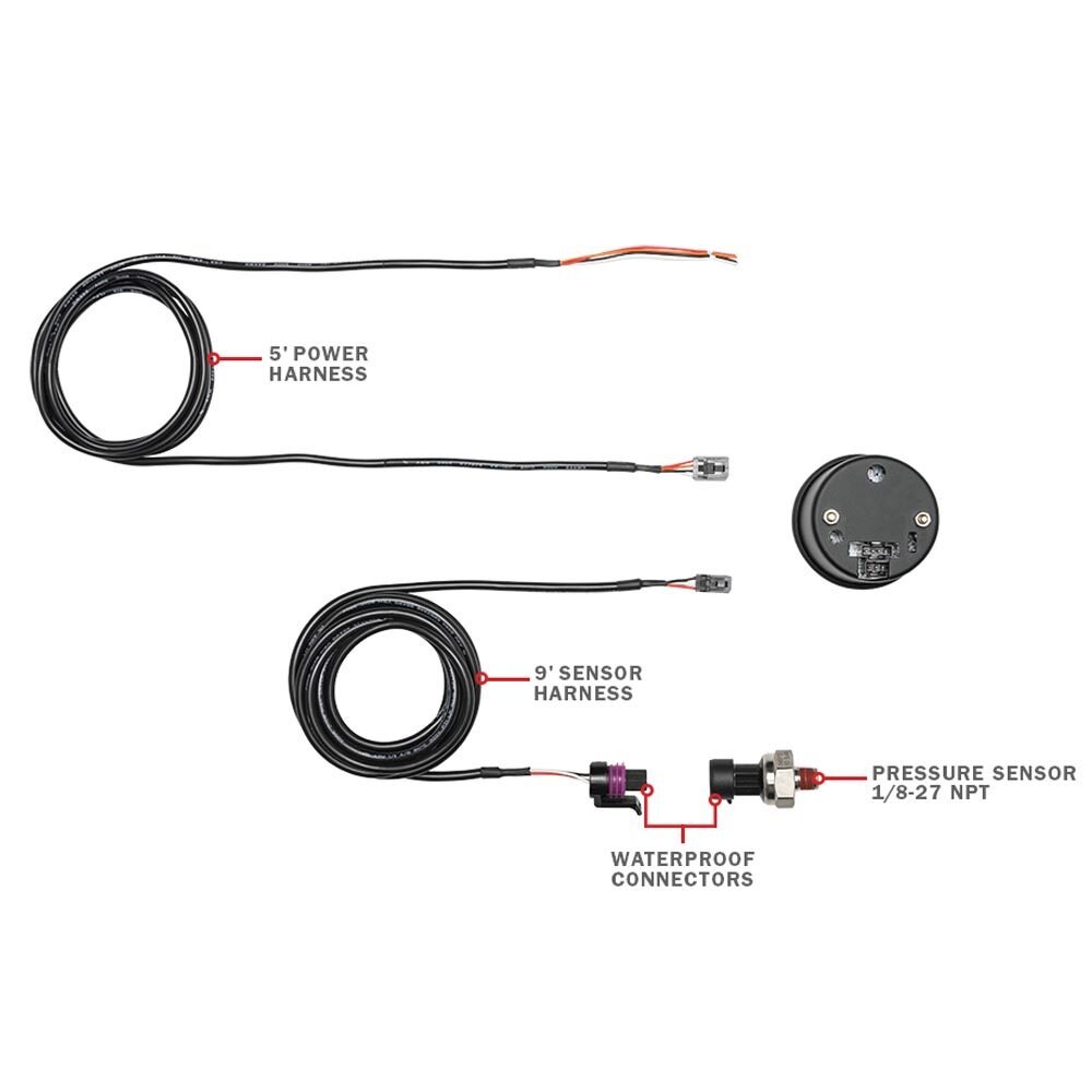 Black MaxTow Digital/Analog 60PSI Diesel Boost + 2200° F EGT Pyrometer ...