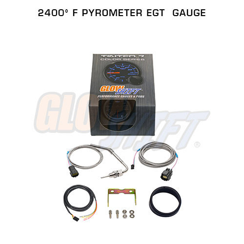 GlowShift 52mm Tinted 7 Color 60psi Boost + 2400F EGT Pyrometer Diesel ...
