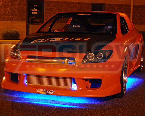 LEDGlow Blue LED Underbody Underglow Under Car Neon Light Kit w 4 Tubes ...