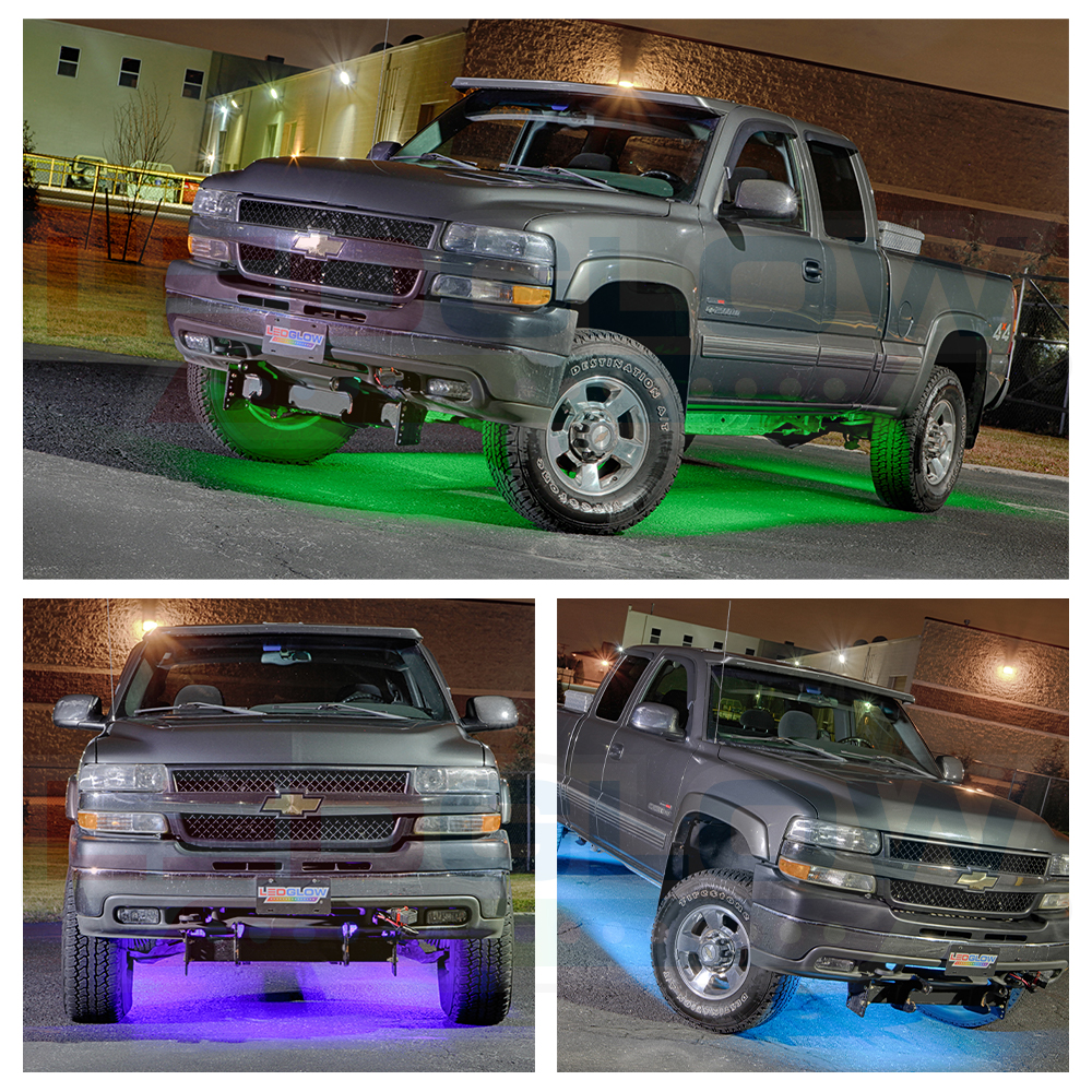 LEDGlow 6pc MILLION COLOR SLIMLINE TRUCK UNDERBODY UNDERGLOW LED ...
