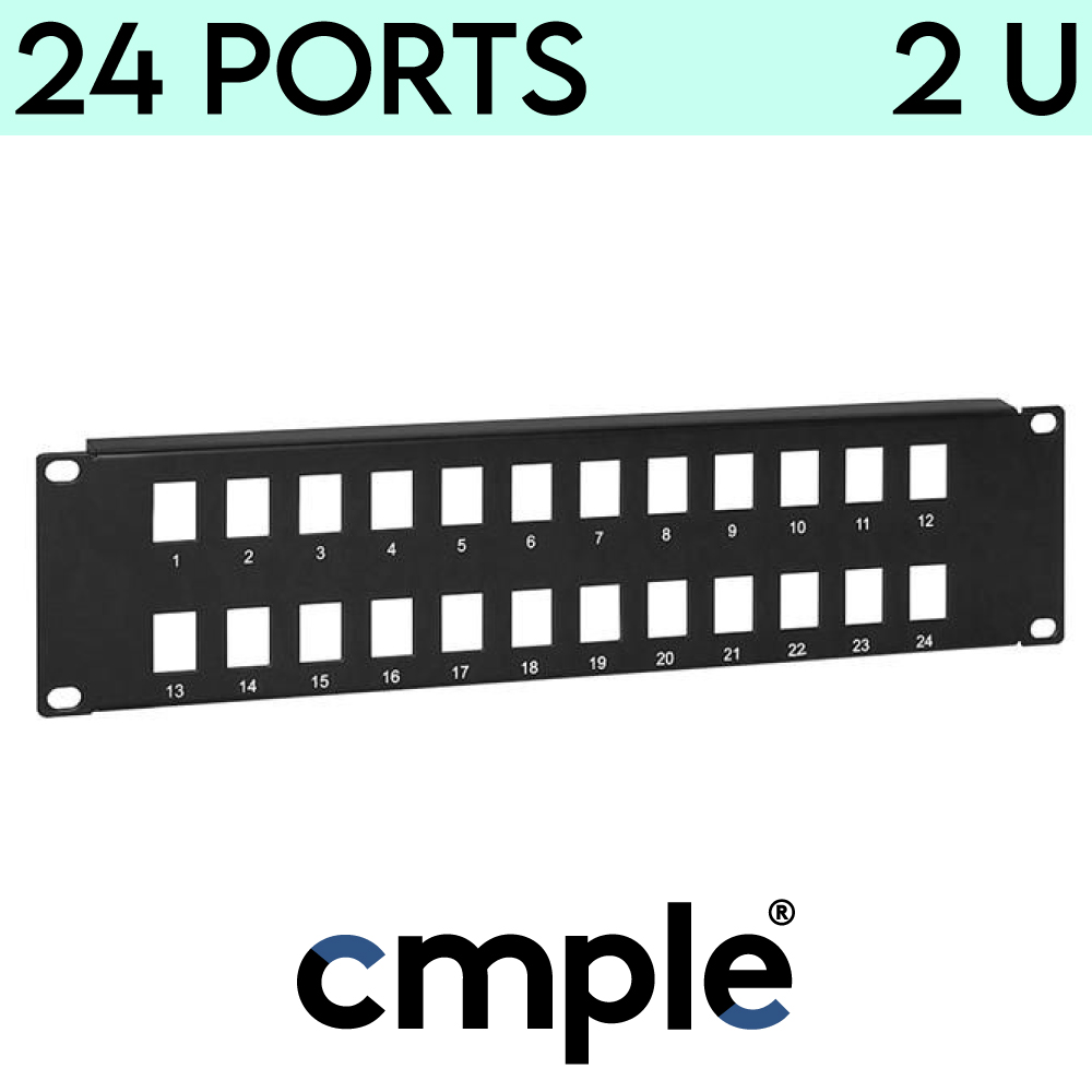 19& KEYSTONE JACK Patch Panel 1U 2U 3U 19 inch Blank Rack Mount Cat5e ...