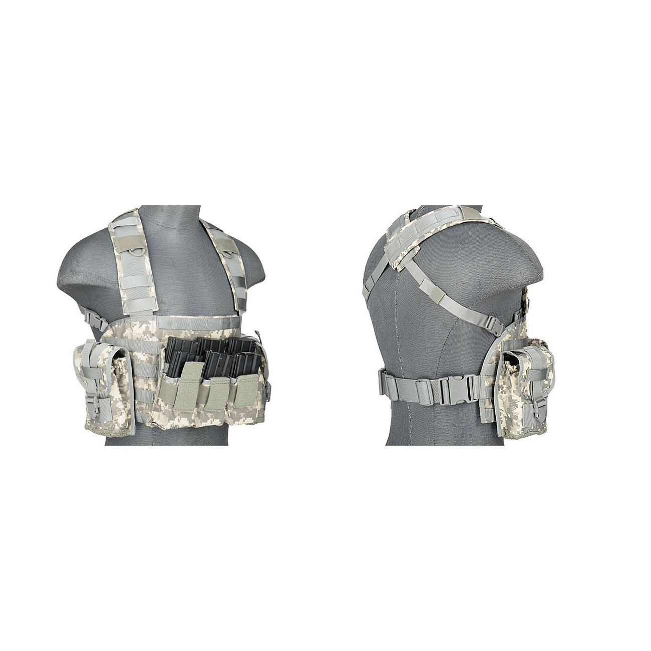 Lancer Tactical CA-307 Modular Chest Rig PALS MOLLE Vest and Hydration ...