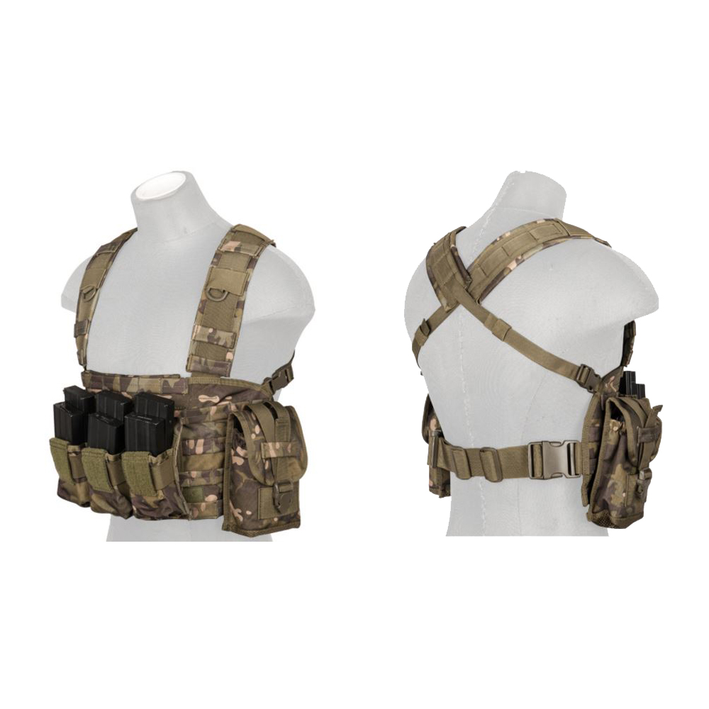 Lancer Tactical CA-307 Modular Chest Rig PALS MOLLE Vest and Hydration ...