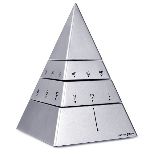 6" 4D Sculpture Time Table Clock Creates Perfect Pyramid Every 3 Hours ...