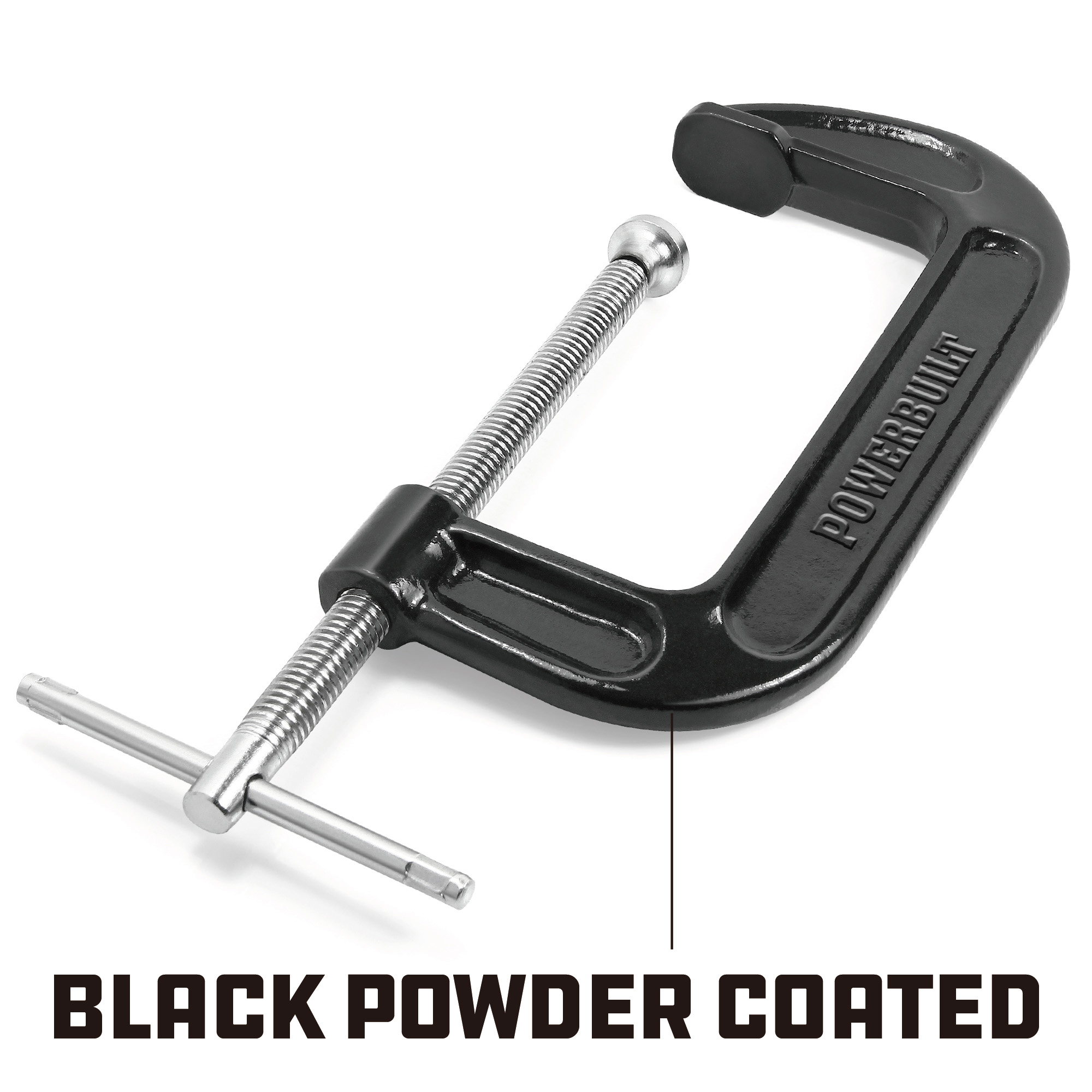Powerbuilt Heavy Duty 6 in. C-Clamp, Malleable Iron - 648641 | eBay