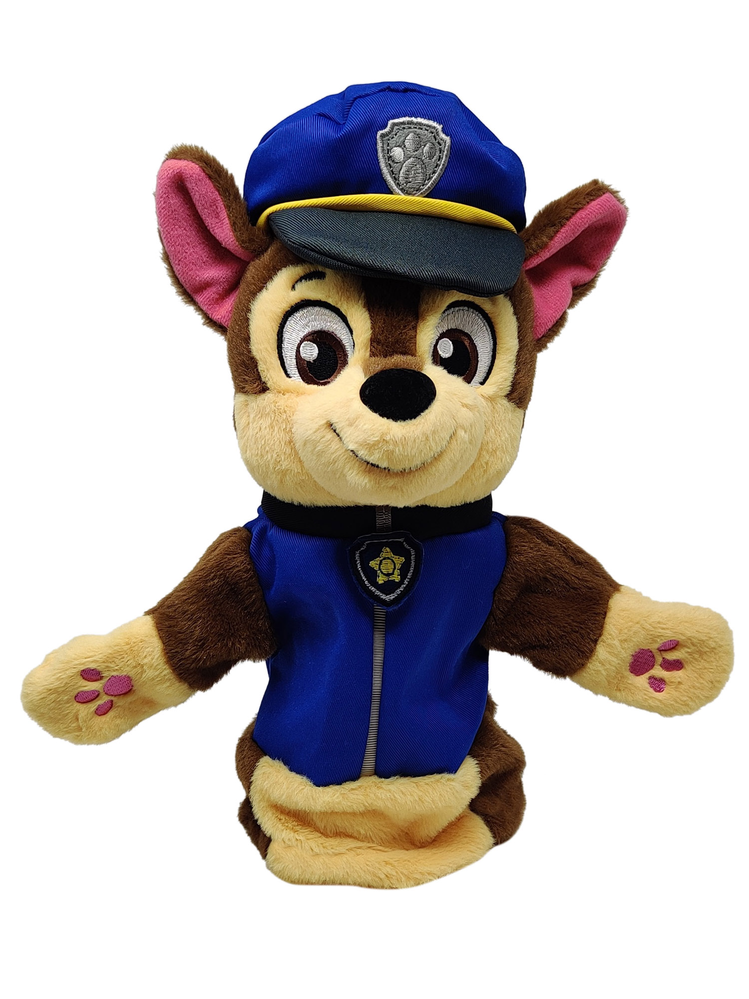 Paw Patrol Chase 11" Hand Puppet Plush Police Dog German Shepard Puppy Blue
