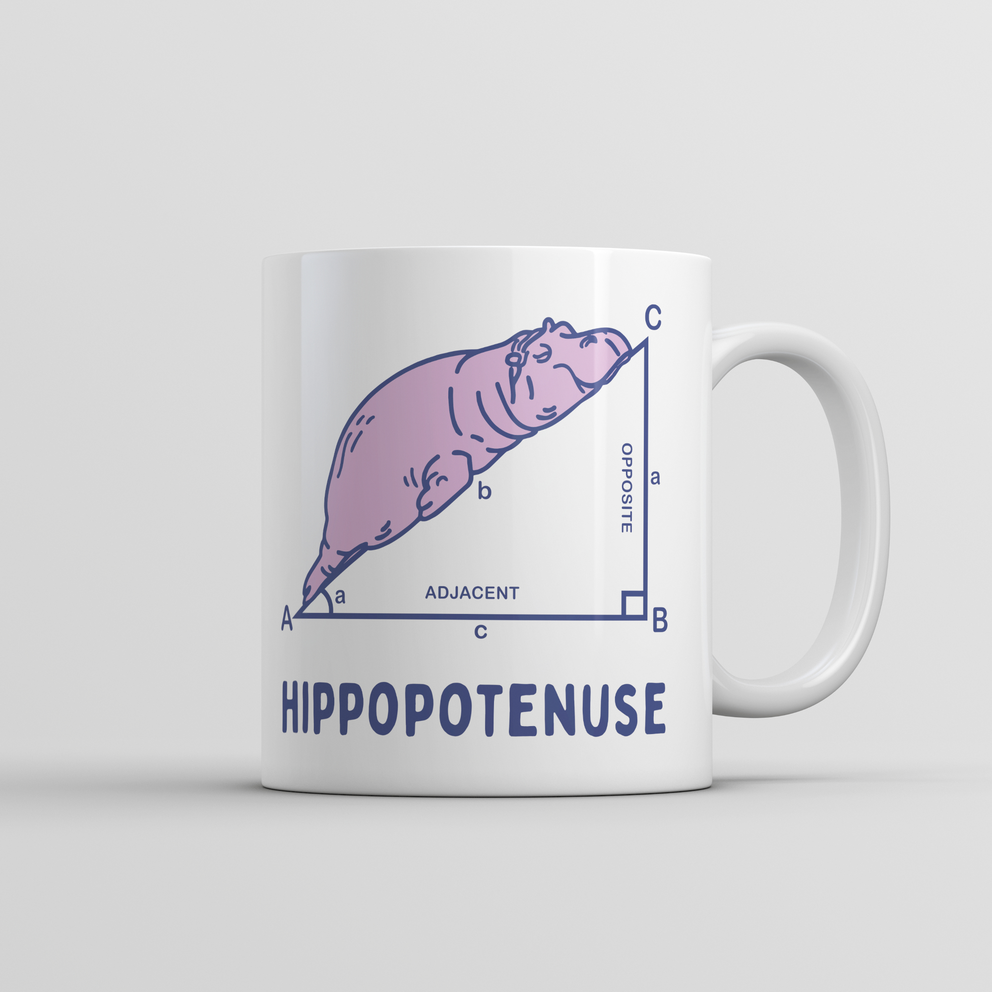 Hippopotenuse Mug Funny Sarcastic Hippo Graphic Novelty Coffee Cup ...