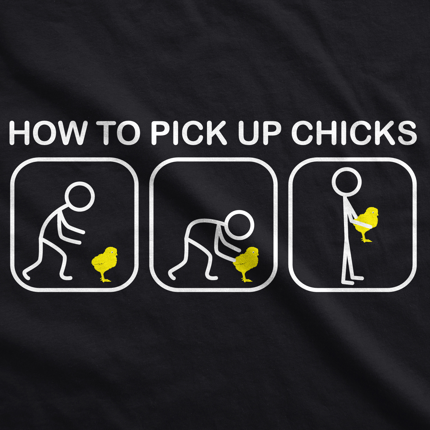 Mens How to Pick Up Chicks Funny T Shirt Easter Gift Graphic Tee ...