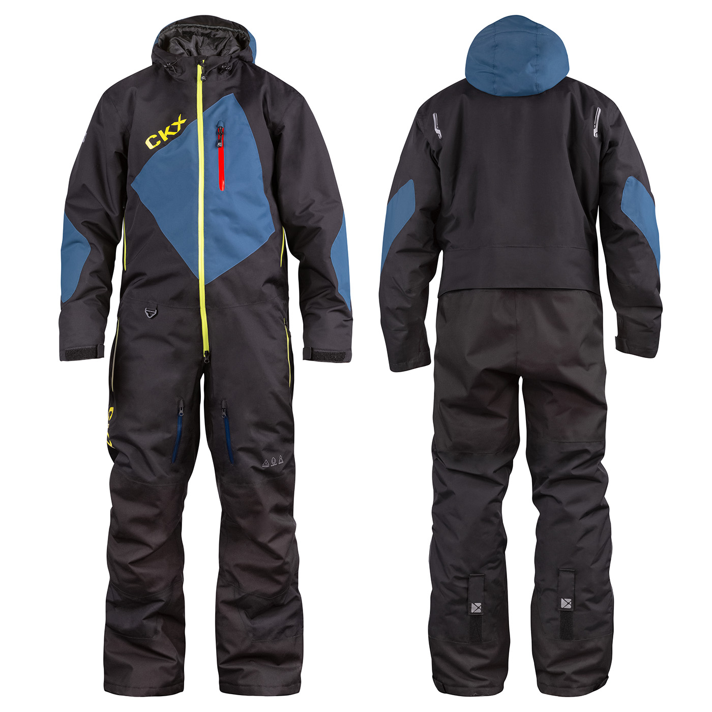 Snowmobile CKX Yukon One Piece Suit Men XLarge Black Blue Adult Snow snowmobile-ckx-yukon-one-piece-suit-men-xlarge-black-blue-adult-snow