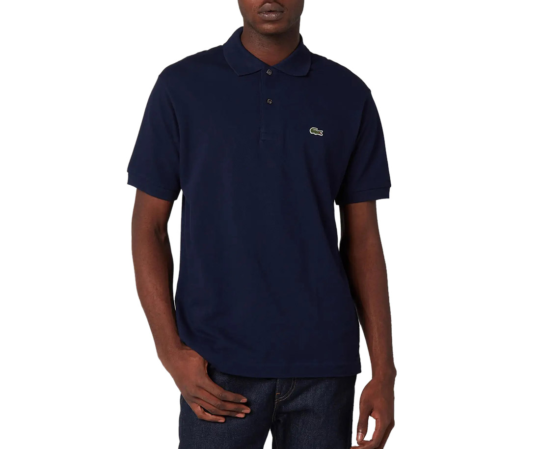 Lacoste Mens S/s Classic Fit 5191l Pique Navy Blue Polo Shirt 6 Large ...