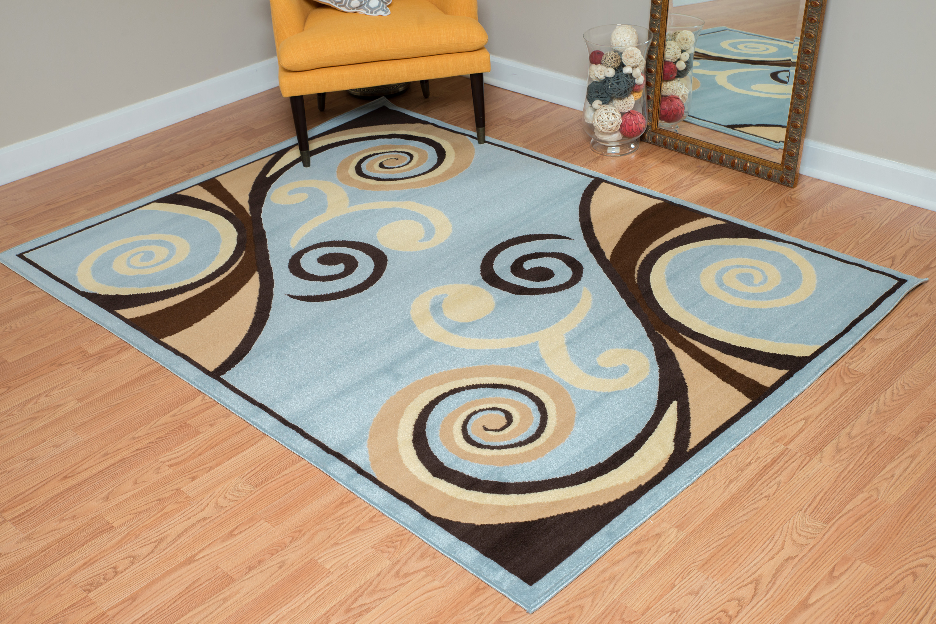 Designer Home Cowboy Area Rug 851-10534 Billow Burgundy Swirls Curves ...
