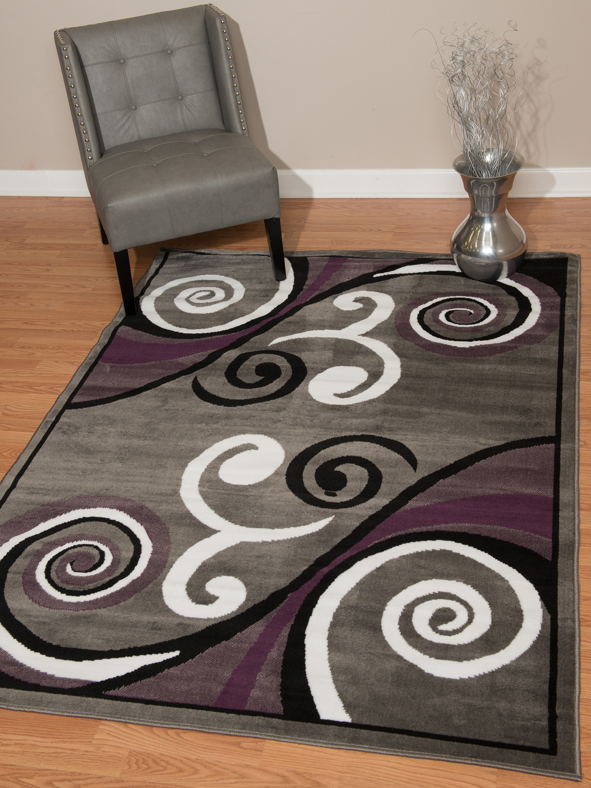 Designer Home Cowboy Area Rug 851-10534 Billow Burgundy Swirls Curves ...