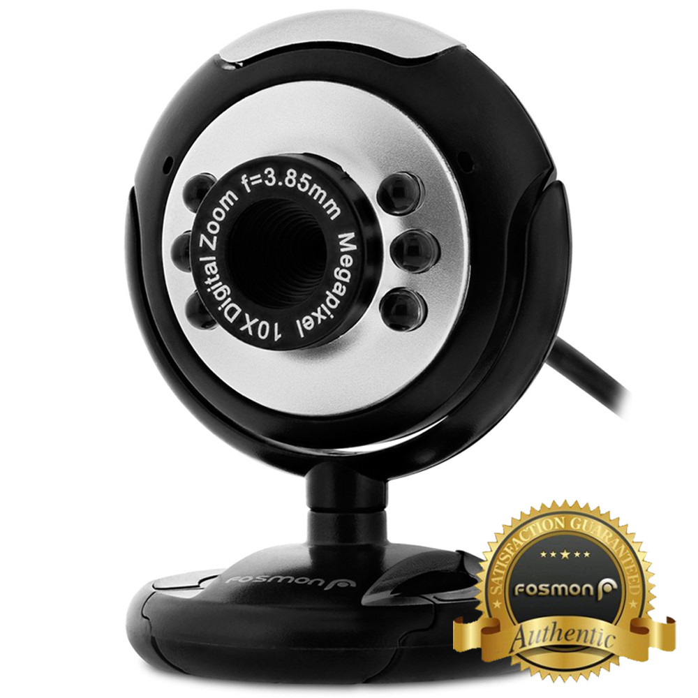 Fosmon 12MP LED USB Night Vision Mic Desktop PC Laptop Webcam Skype Cam ...