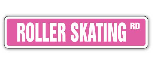 Roller Skating Street Sign Skater Skates Derby Gift Rink Skating ...
