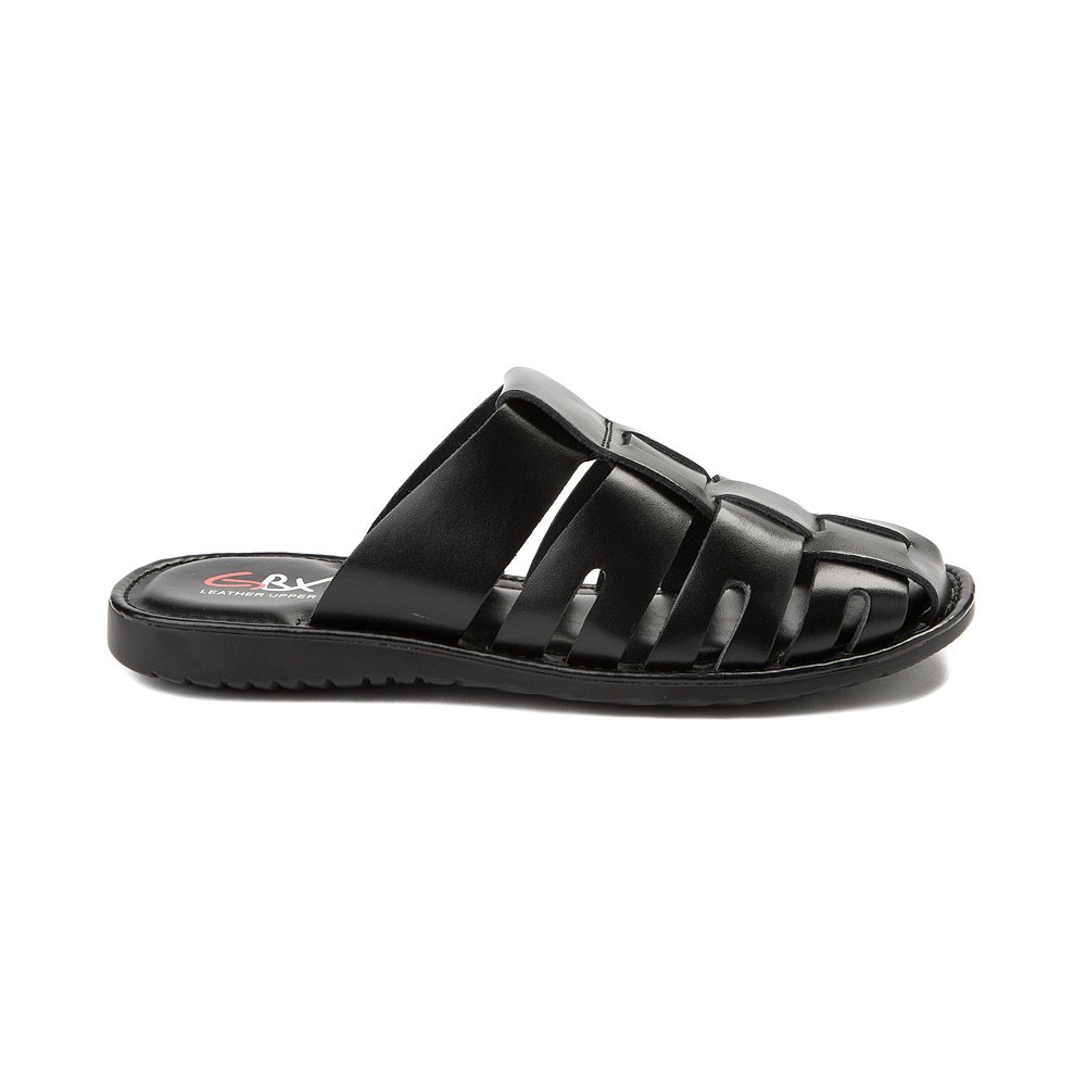 GBX Shae Men's Leather Fisherman Slide Sandals Closed Toe Mule Slides ...