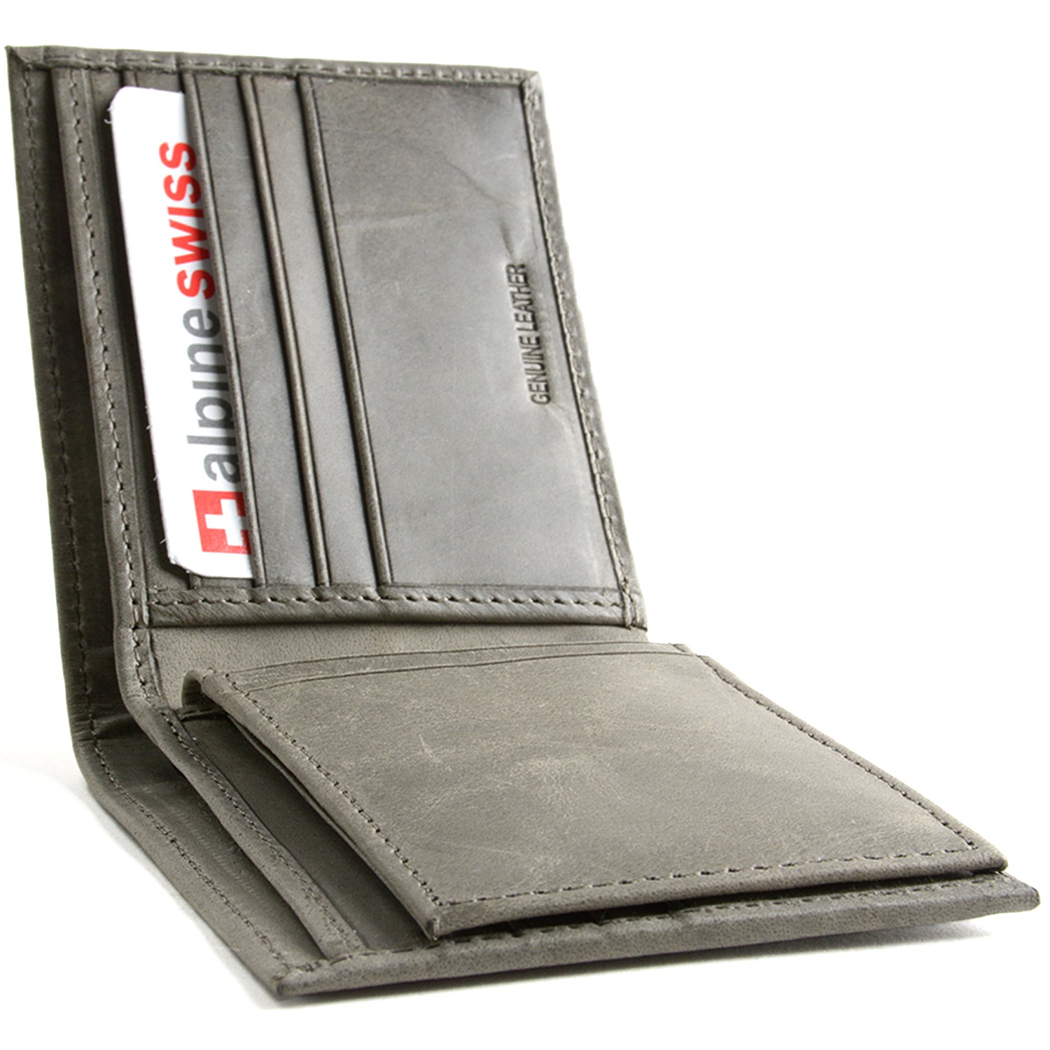 Men's Leather Wallets Bifold Wallet With Flip Id | semashow.com