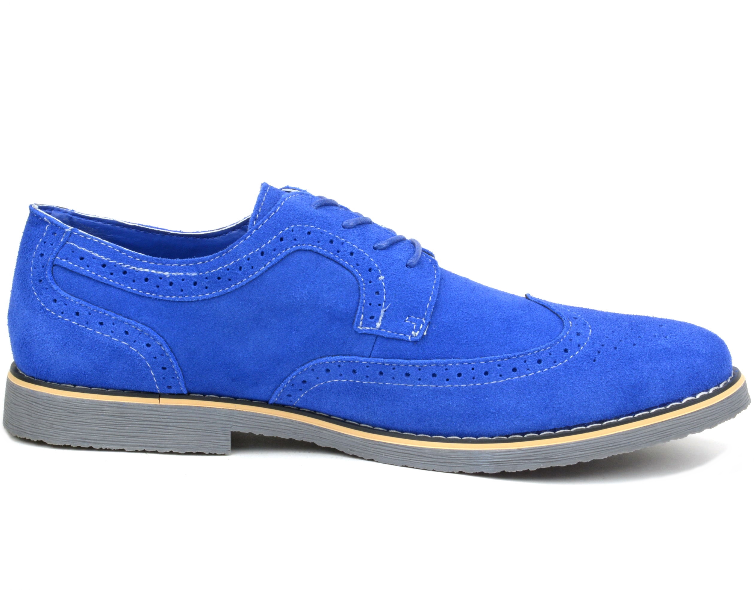 Alpine Swiss Beau Mens Dress Shoes Genuine Suede Wingtip Brogue Lace Up ...