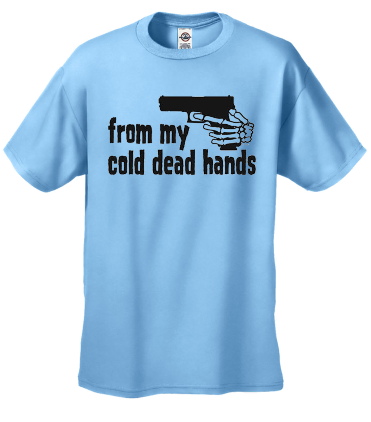 from My Cold Dead Hands 2nd Amendment Pistol Tee Shirt lightblue | eBay