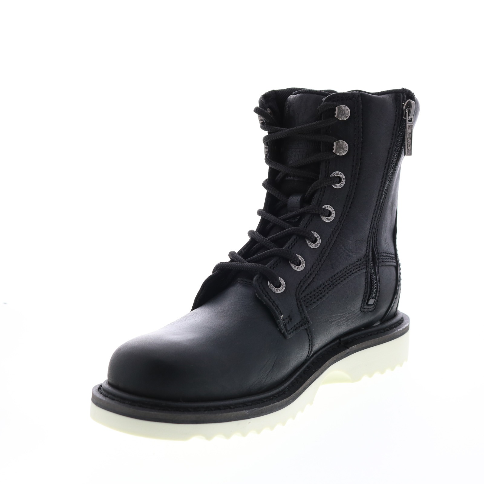 Harley-Davidson Hagerman 7" Seam D93779 Mens Black Leather Motorcycle ...