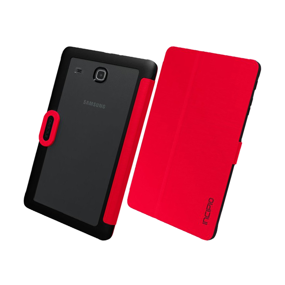 Incipio Clarion Folio case for Samsung Galaxy Tab E - Red/Black ...