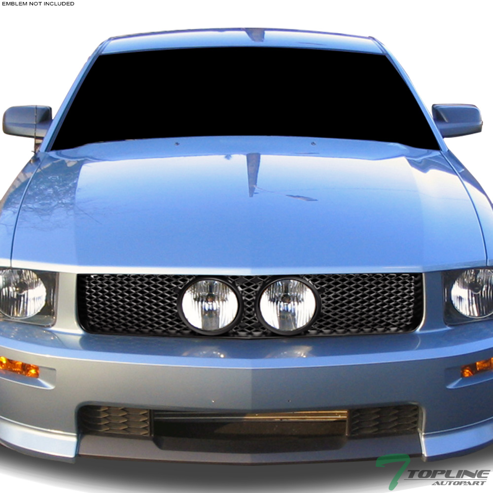 Topline For 2005-2009 Ford Mustang GT Mesh Front Hood Bumper Grille ...
