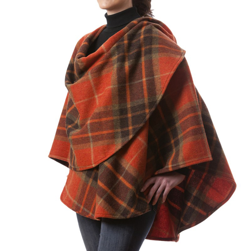 Irish Wool Cape 100% Lambswool Plaid Irish Made | eBay