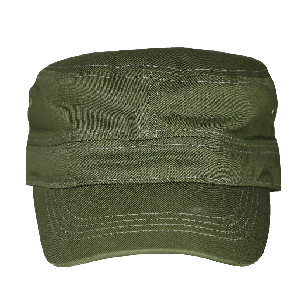 Classic Plain Vintage Army Military Cadet Style Cotton Cap Hat ...