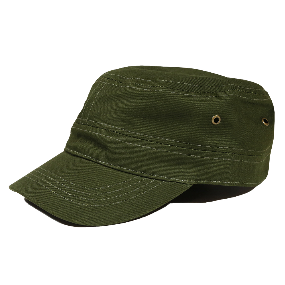 Classic Plain Vintage Army Military Cadet Style Cotton Cap Hat ...