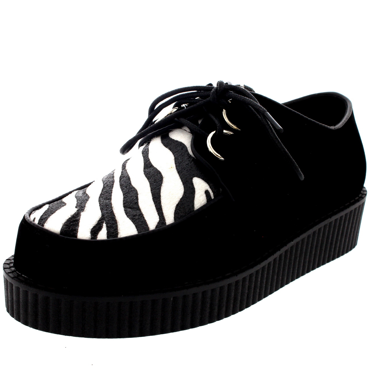 Womens Beetle Crushers Gothic Punk Retro Brothel Creeper Platform Shoes ...