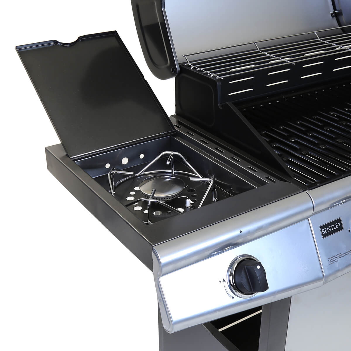Bentley 5 Burner Premium Gas Bbq Steel Barbecue & Side Burner - Black ...
