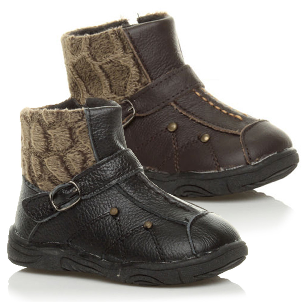 Stivaletti Unisex Bambini Bambini Bambini Cerniera Borchie Taglia