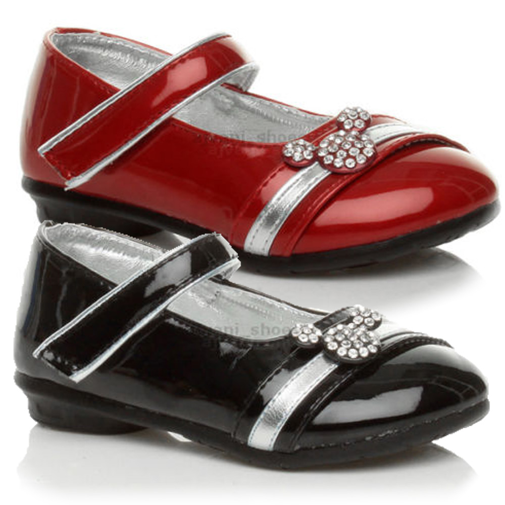 Scarpe Con Cinturino Bicolore Bicolore Bambine Mary Jane Metallizzato Diamante Misura