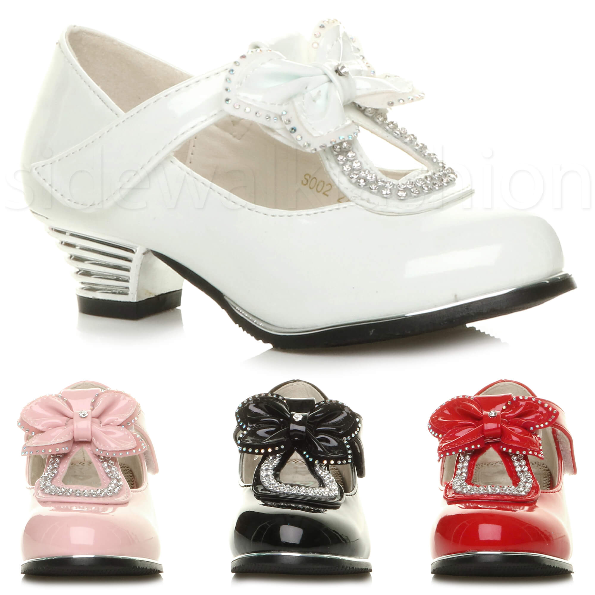 Ragazze bambini bambini abito fantasia farfalla festa mary jane scarpe damigella d'onore taglia