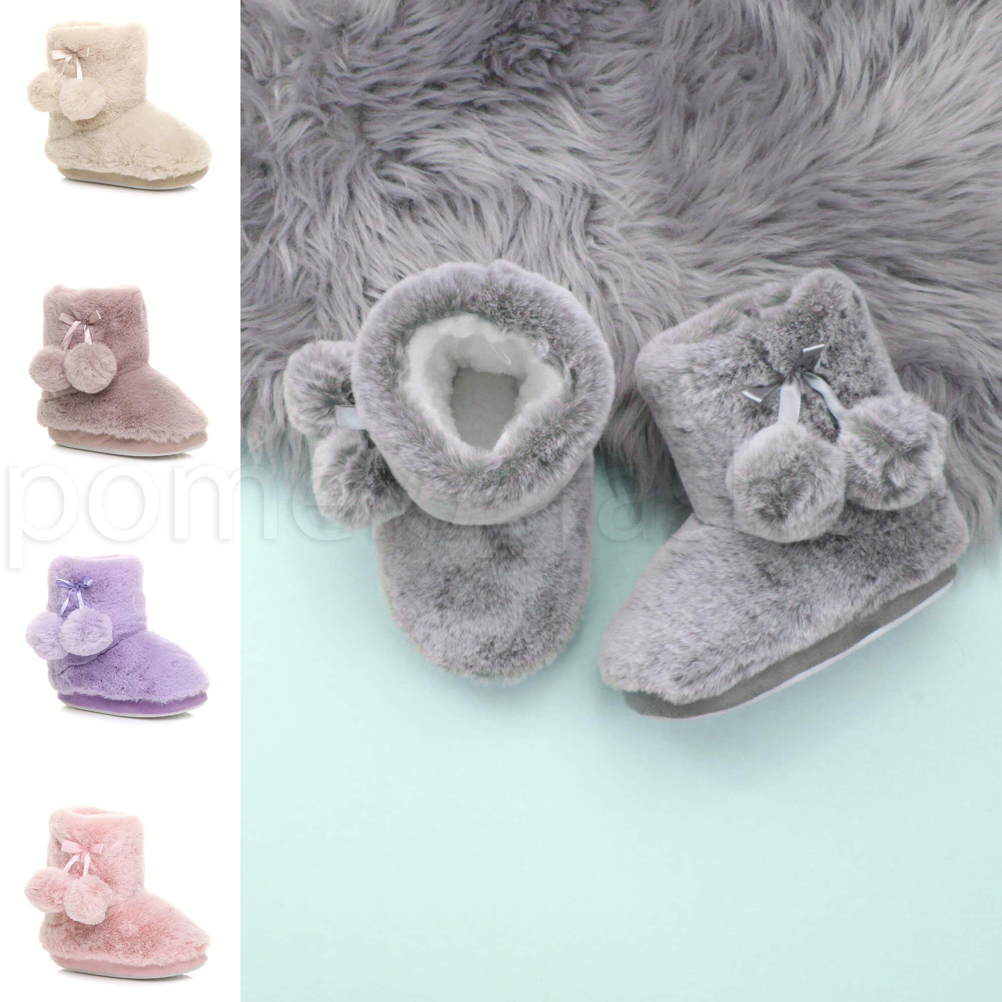 Stivaletti Invernali Bambini Ragazze Pelliccia Sintetica Caldi Stivali Taglia