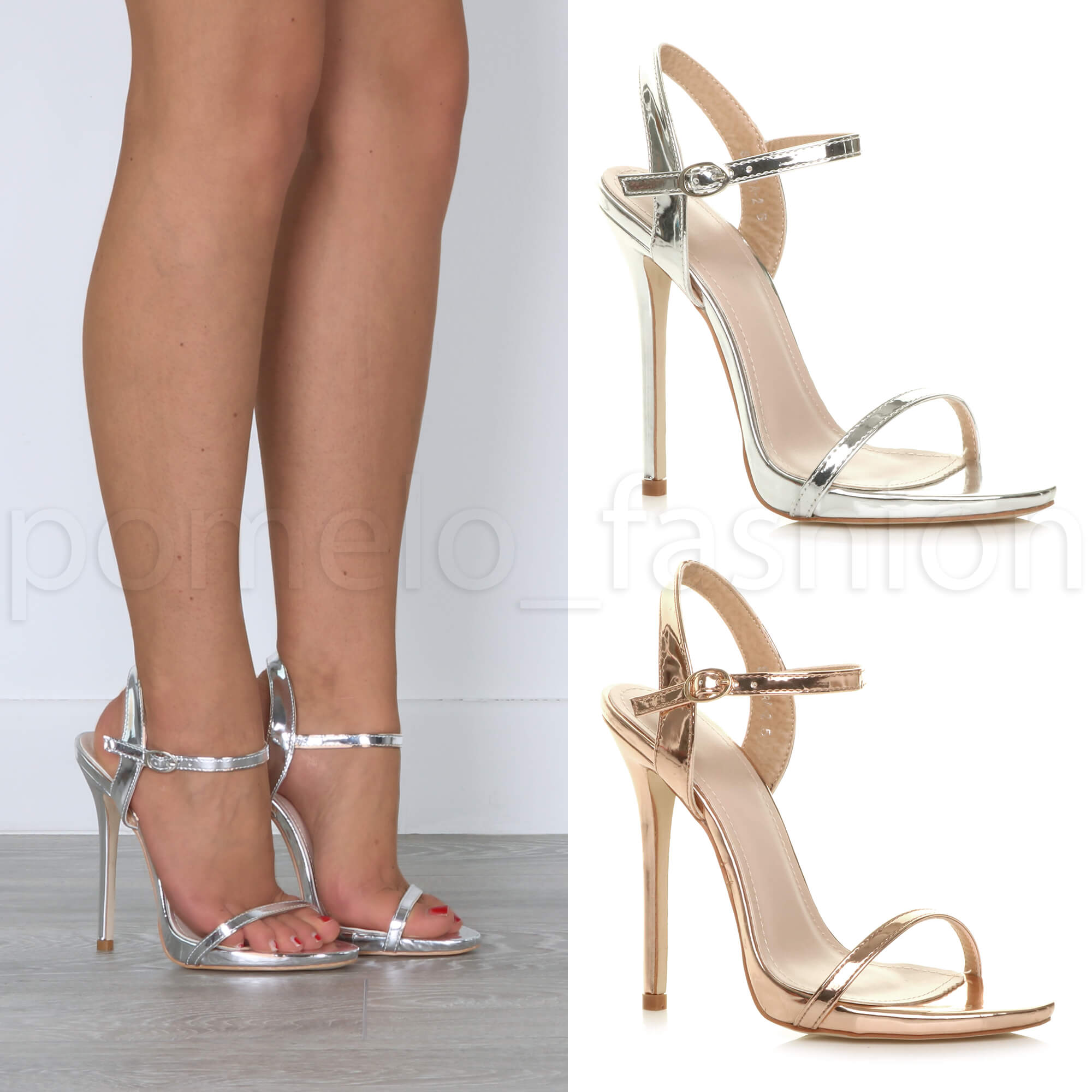 DAMEN EXTREM HOHE Heel Party Riemenschuhe Kaum Da Sandalen Grösse EUR ...