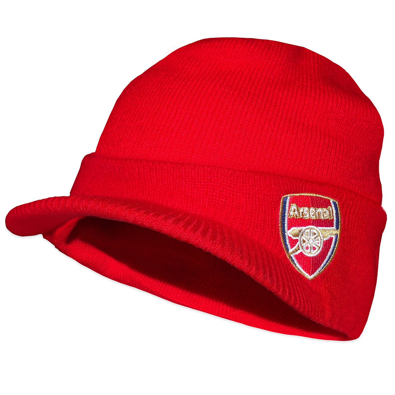 Arsenal FC Official Football Gift Adults Knitted Peaked Bronx Beanie ...
