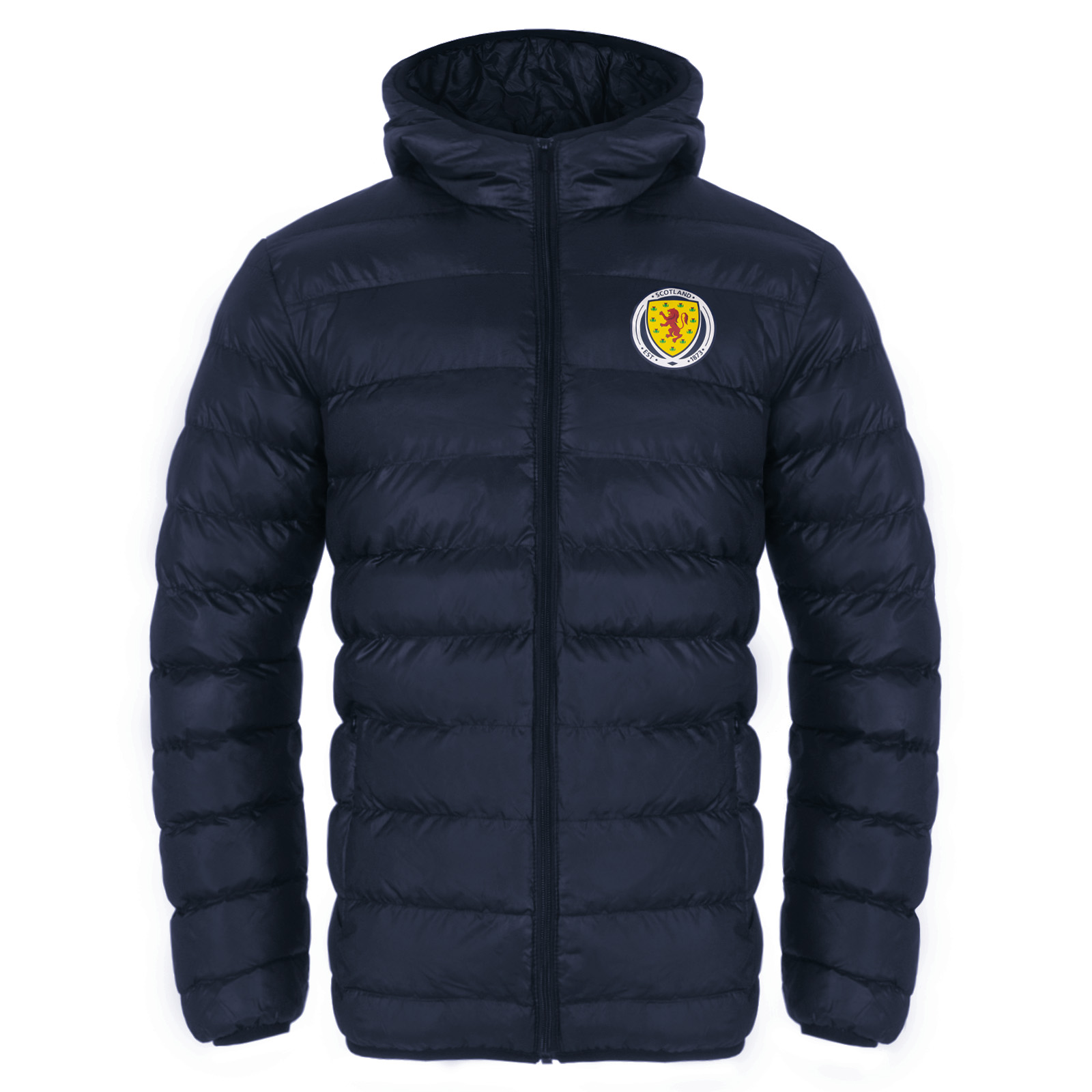 Scotland Mens Quilted Jacket Hooded Winter Coat Adults Official ...
