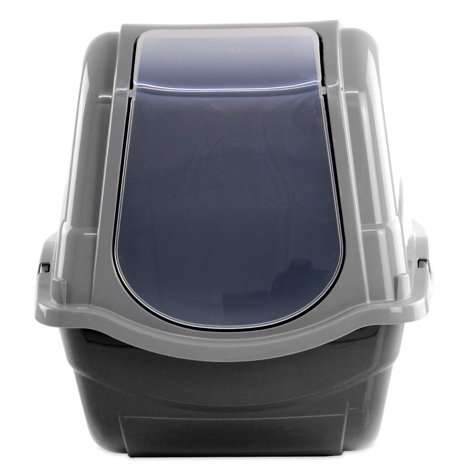 Pets Portable Hooded Cat Litter Box Covered Tray Hand Carry Travel Pet ...