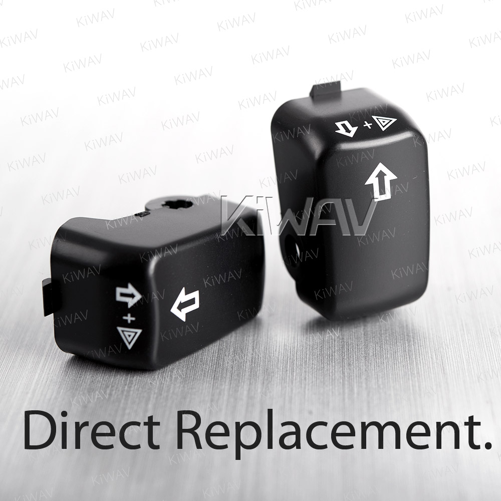 Switch Cap Kit 6pcs Chrome or Black for Harley '96-'10 Heritage Softail ...