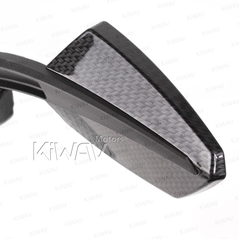 Motorcycle slim mirrors blue tinted anti glare 8mm 10mm for motorcycle ...
