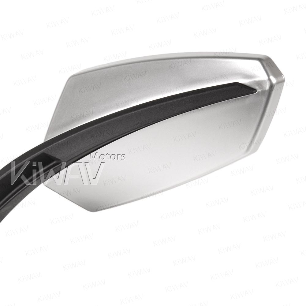 Motorcycle slim mirrors blue tinted anti glare 8mm 10mm for motorcycle ...
