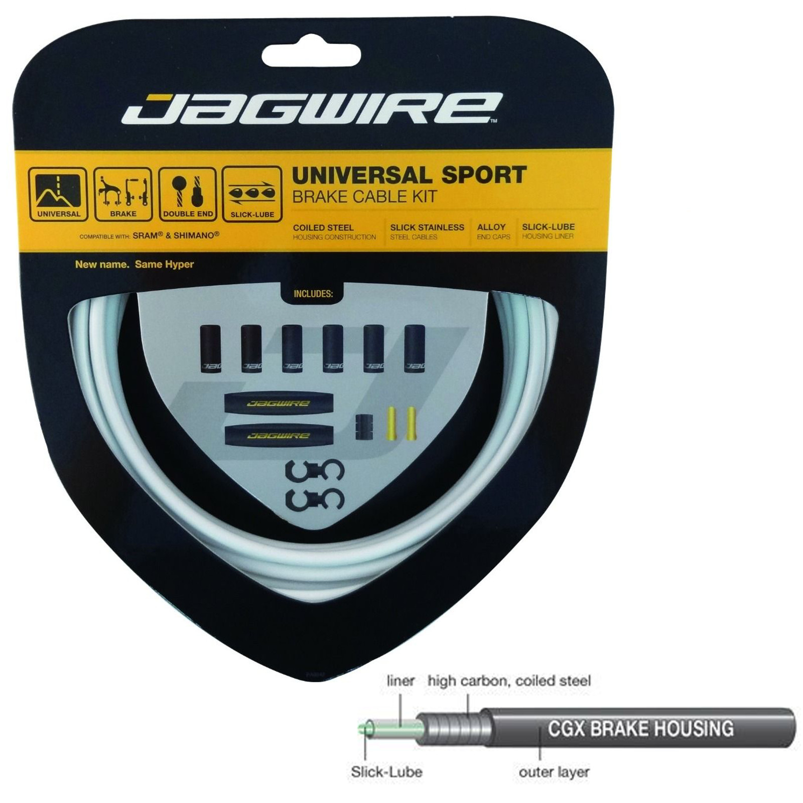 Jagwire Universal Sport Brake Cable Kit Fits Shimano SRAM for sale ...