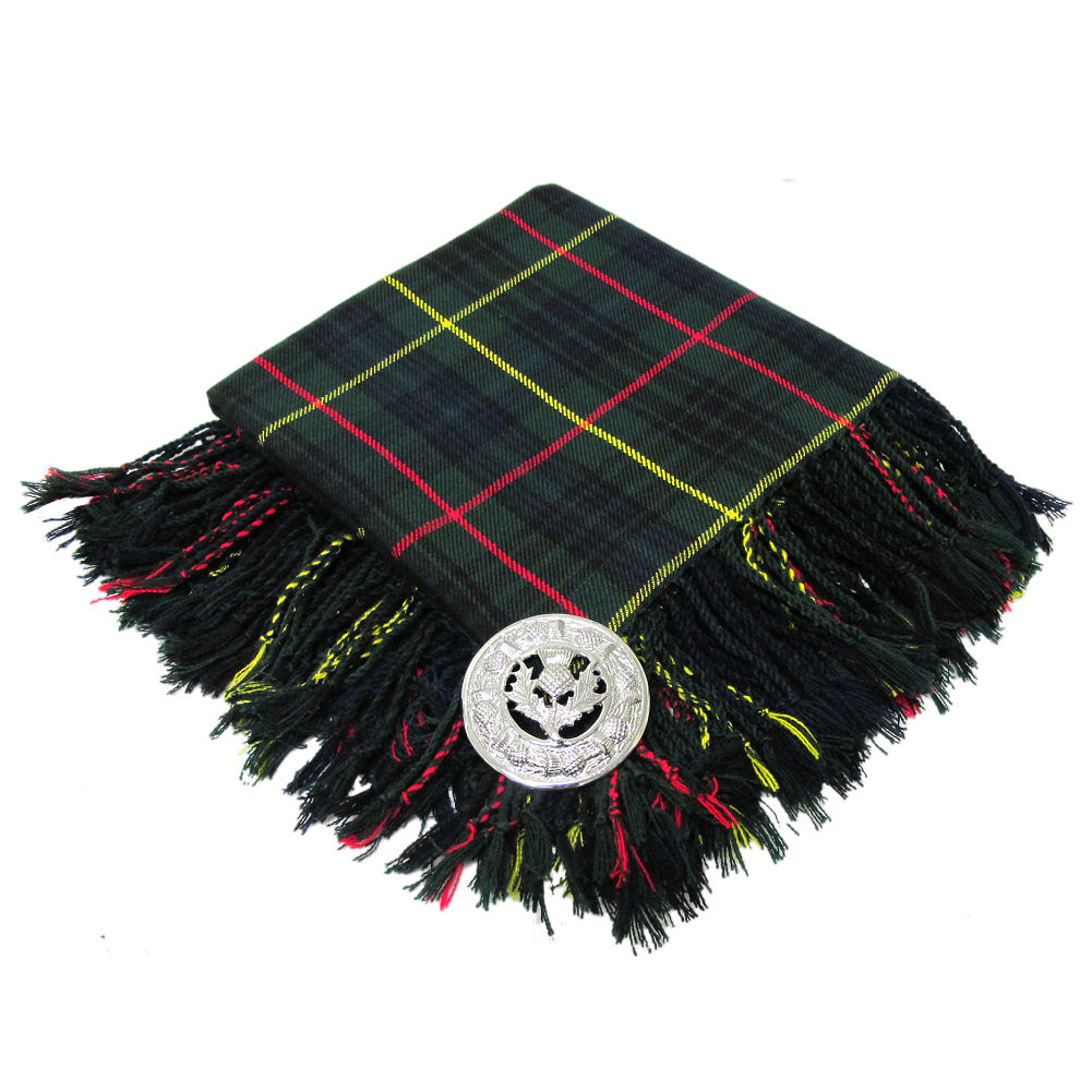 Tartanista Mens Scottish Tartan Kilt Fly Plaid with Thistle Brooch | eBay