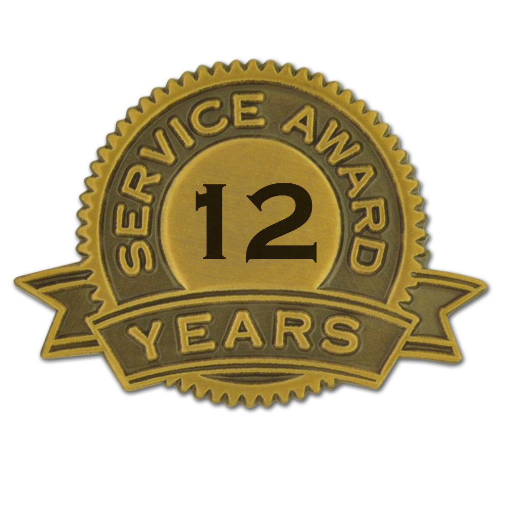 PinMart's 12 Years of Service Award Lapel Pin | eBay